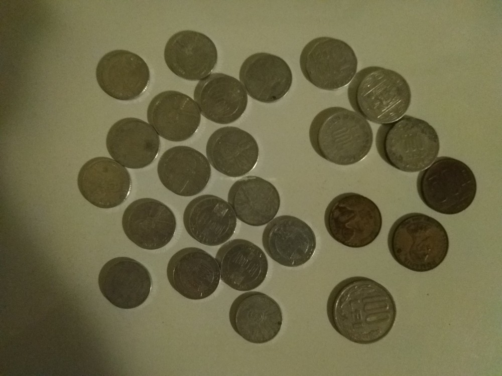 Monede vechi romanesti de 20, 50, 100, 500, 1000 si 5000 de lei ...