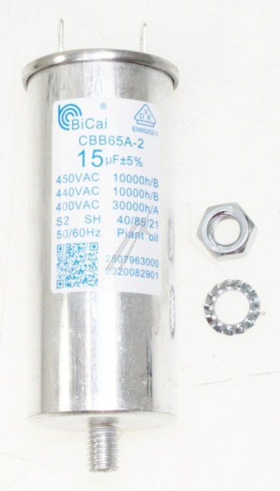 CAPACITOR (BICAI 15 UF). Uscator de rufe Beko B3T67230 | Okazii.ro