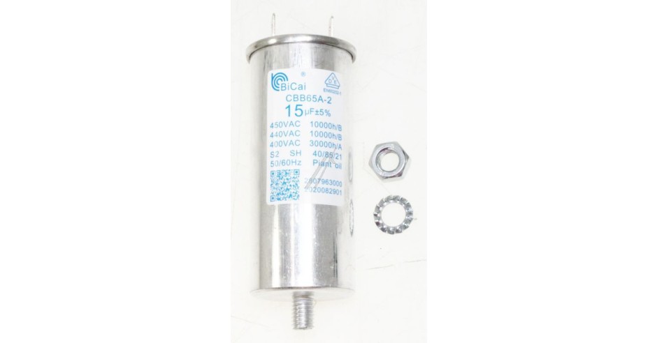CAPACITOR (BICAI 15 UF). Uscator de rufe Beko B3T67230 | Okazii.ro