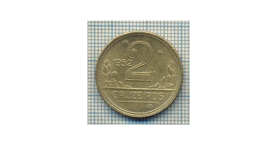 12210 MONEDA -BRAZILIA -2 CRUZEIROS -ANUL 1952 -STAREA CARE SE VEDE ...