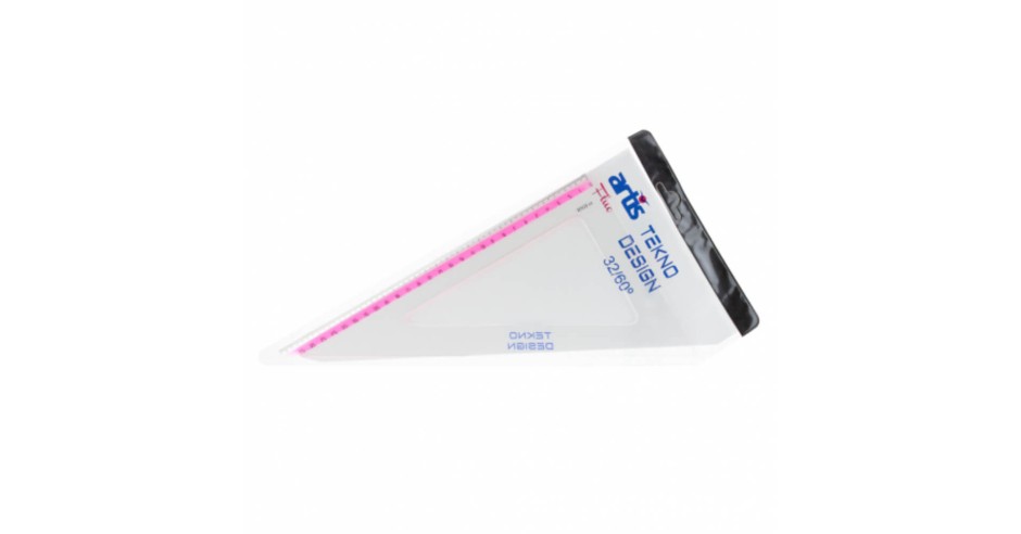 Echer Tekno, Unghi 30/60 Grade, 27 cm, Plastic, Incolor, Echer Plastic ...