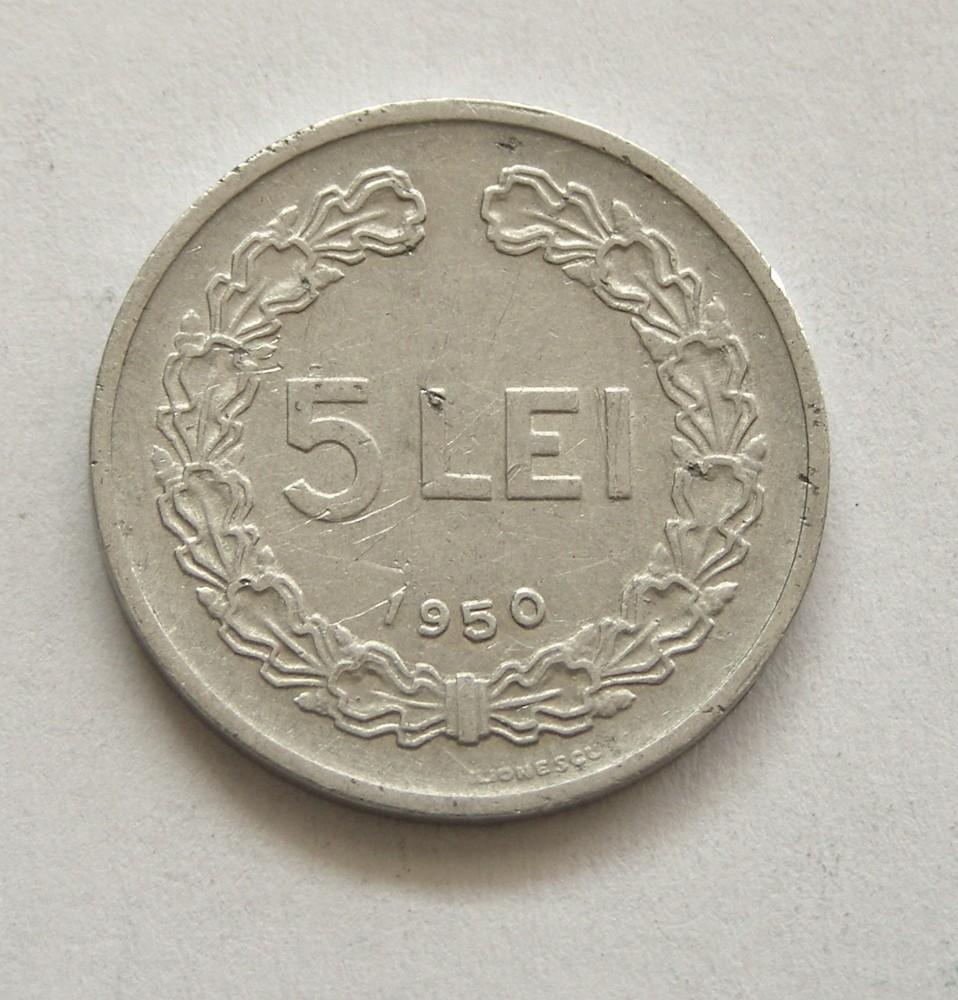 q156 MONEDA RPR ALUMINIU 5 LEI 1950 FRUMOASA | arhiva Okazii.ro