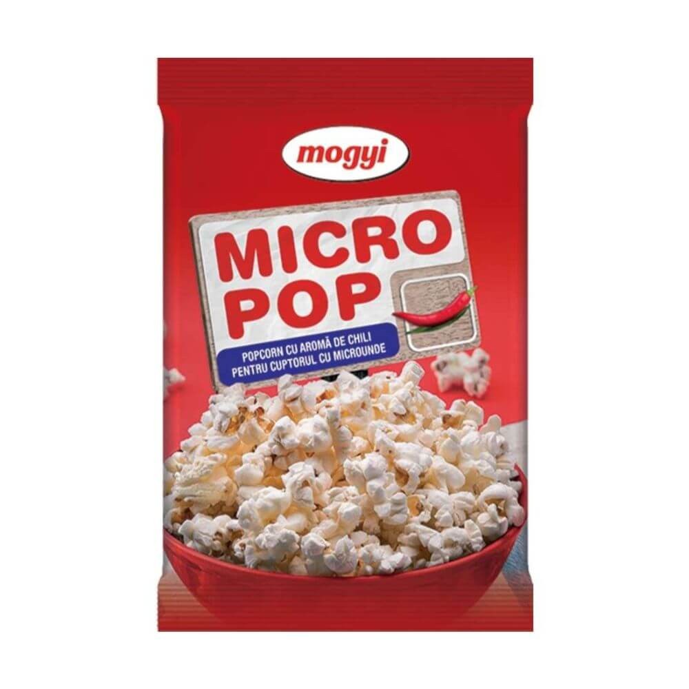 Micro Pop Mogyi, Chili, 100 g, Popcorn pentru Cuptorul cu Microunde ...