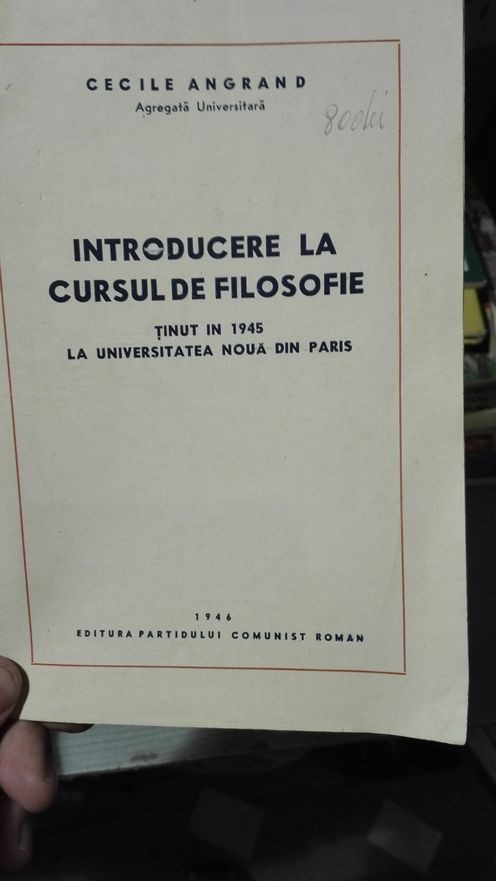 Introducere la cursul de filosofie – Cecile Angrand | arhiva Okazii.ro