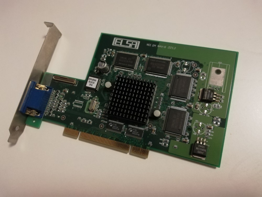 Placa video vintage colectie PCI Elsa Synergy II 32Mb nVidia TNT2 ...