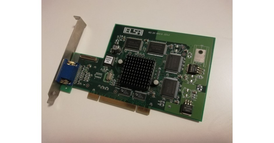 Placa video vintage colectie PCI Elsa Synergy II 32Mb nVidia TNT2 ...