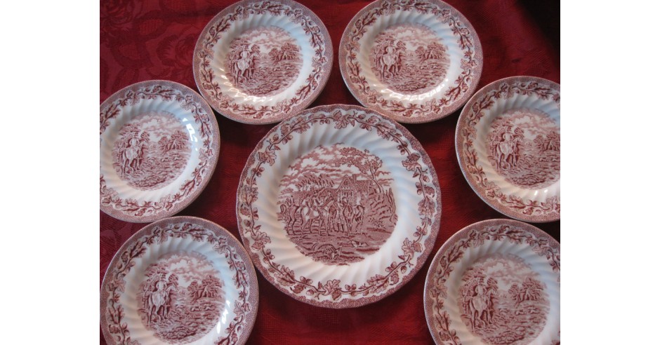 SET PORTELAN ENGLEZESC ROYAL WESSEX ENGLAND PLATOU TORT SI FARFURII ...