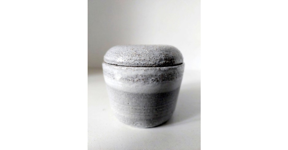 Vas ceramic cu capac, ceramica glazurata, design Mid Century | arhiva ...