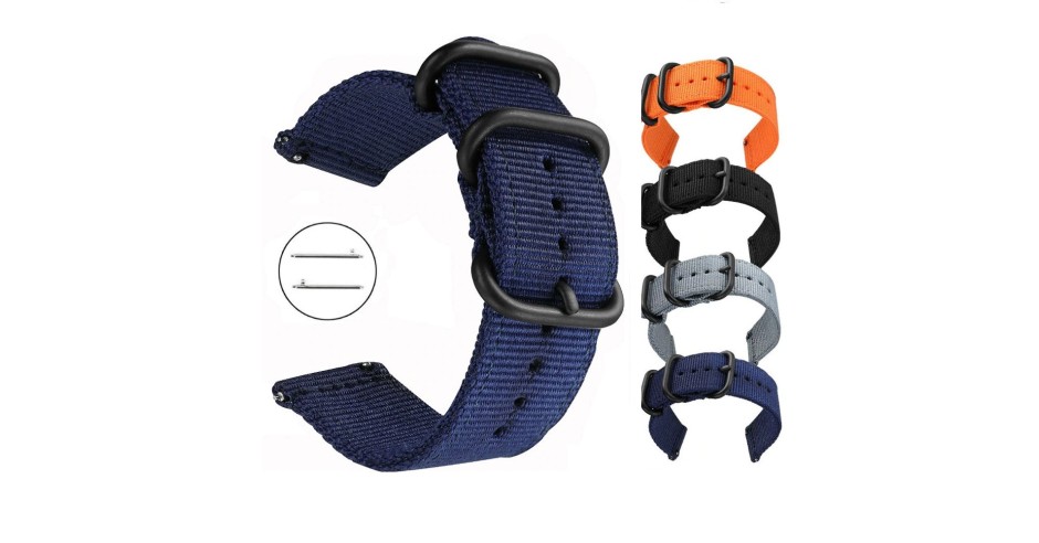 Curea textila 22mm ceas Samsung Galaxy Watch 46mm Gear S3 Huawei Watch ...