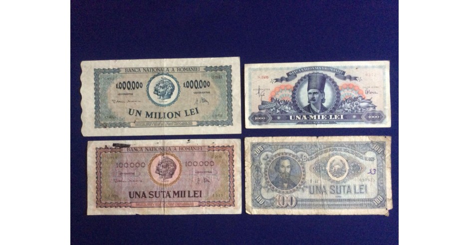 Bancnote Romania - Lot bancnote romane?ti - starea care se vede (19 ...