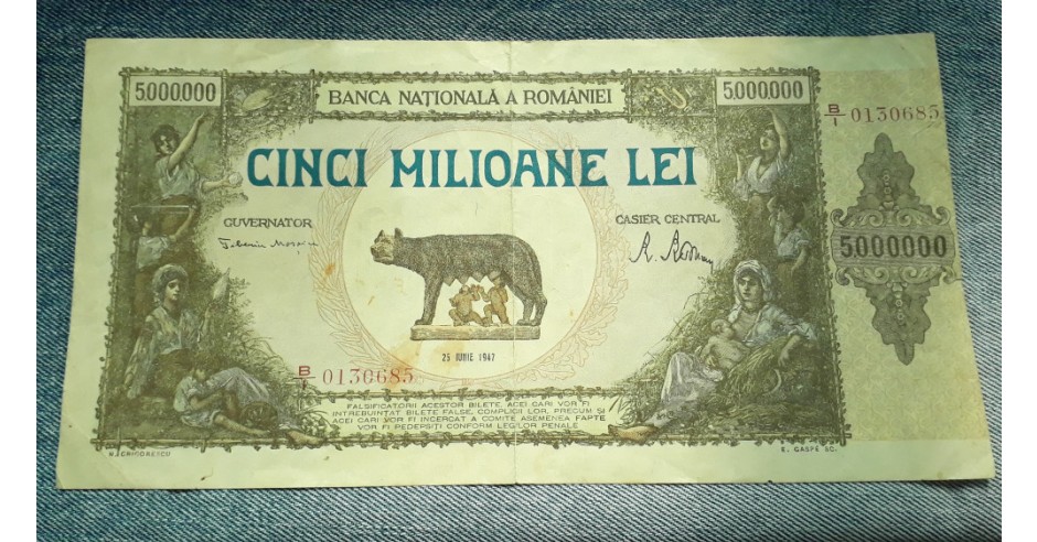 5000000 Lei 1947 Romania / Cinci milioane | arhiva Okazii.ro
