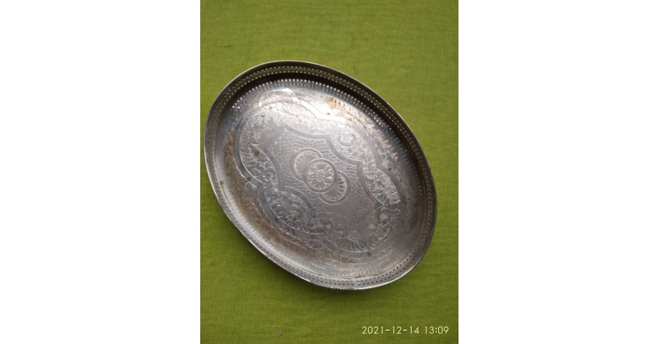 Tava argintata, ovala, made in England | Okazii.ro