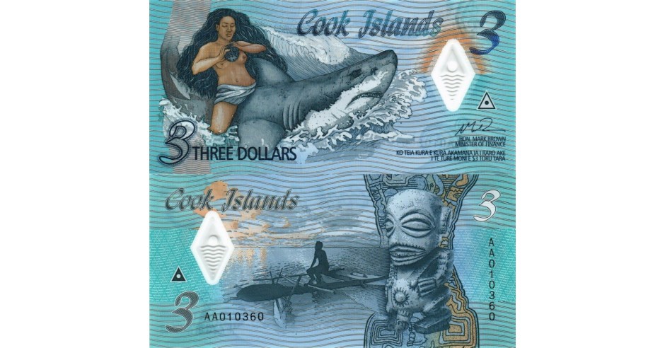 INSULELE COOK bancnota 3 Dollars 2021 POLYMER UNC necirculata | Okazii.ro