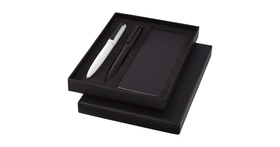 Set cadou pix, creion mecanic si carnetel, Everestus, RR, metal, negru ...