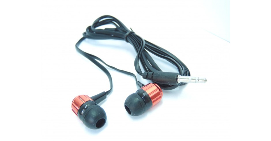 Handsfree (casti) rosu mufa de 3,5 mm fara microfon | arhiva Okazii.ro