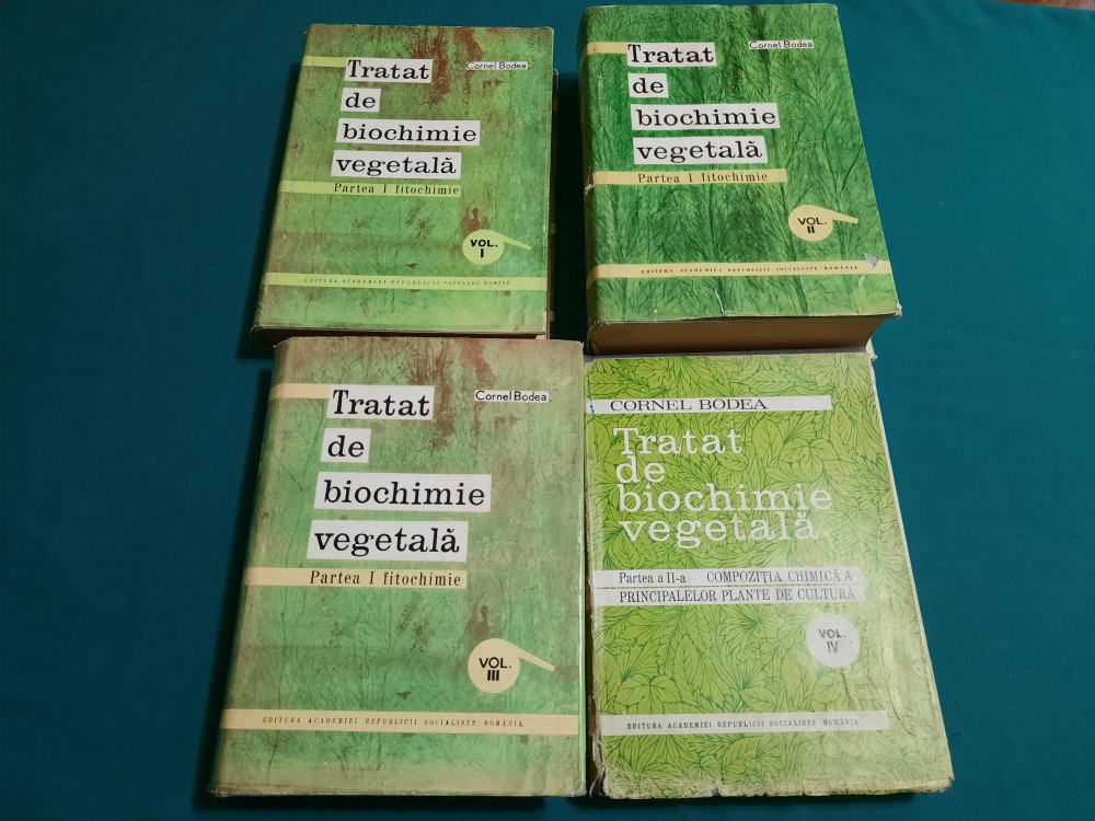 TRATAT DE BIOCHIMIE VEGETALA / VOL I-IV/ CORNEL BODEA/ 1964 | arhiva ...