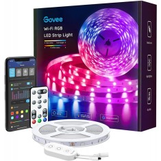 Banda LED Govee, 5 m, RGB, Wi-Fi, Bluetooth, FPC, telecomanda inclusa ...