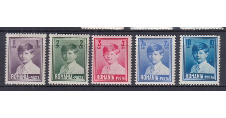 ROMANIA 1930 LP 79 REGELE MIHAI UZUALE-FORMAT MIC GUMA ORIGINALA SERIE ...