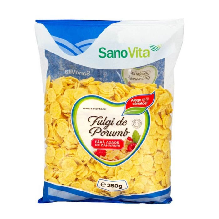 Fulgi de Porumb Fara Zahar Sano Vita, 250 g, Cereale Fulgi, Fulgi ...