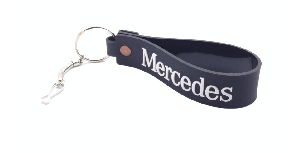 Breloc chei auto din Softpvc tip Mercedes 100x20mm, Oem | Okazii.ro