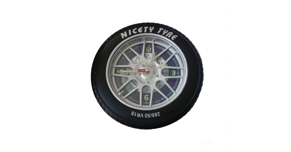 Ceas in forma de roata de masina, 35 cm, R2 | arhiva Okazii.ro