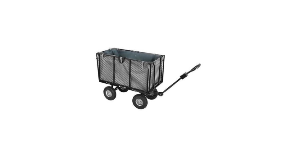 Carucior de gradina, transport, metalic, negru si gri, max 350 kg, 250 ...