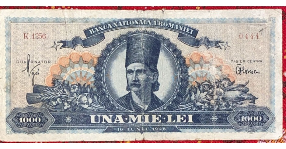 ROMANIA 1000 LEI 1948/ BANCNOTA DIN IMAGINI... | arhiva Okazii.ro