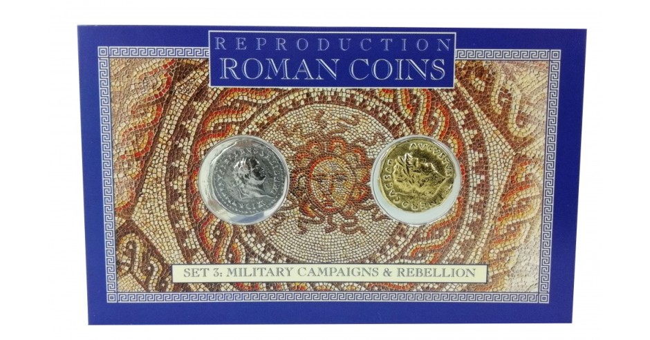 Set 2 Monede Romane - Aureus of Nero ?i Denarius of Titus, reproduceri ...