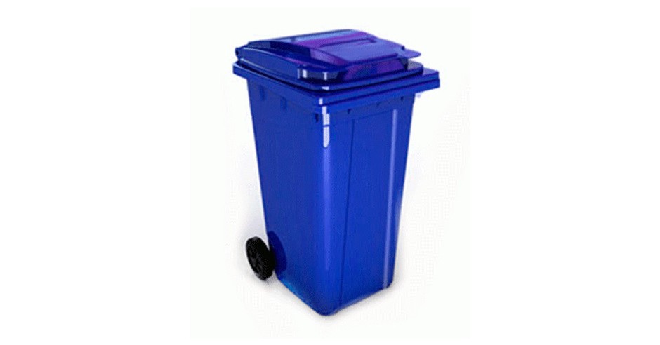 RAKI ICIKALA Pubela gunoi cu roti 120l albastra | arhiva Okazii.ro