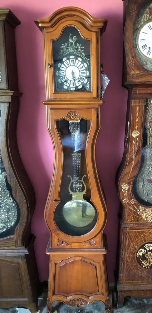 Impresionanta pendula de podea de provenienta franceza MESNIL ...