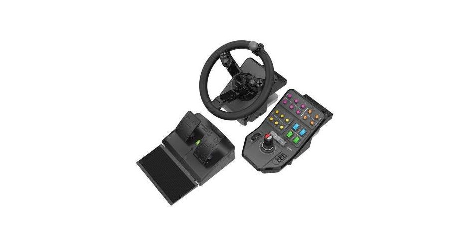 Pachet de Echipament Greu Farm Simulator Volan Pedale ?i Panou Lateral ...