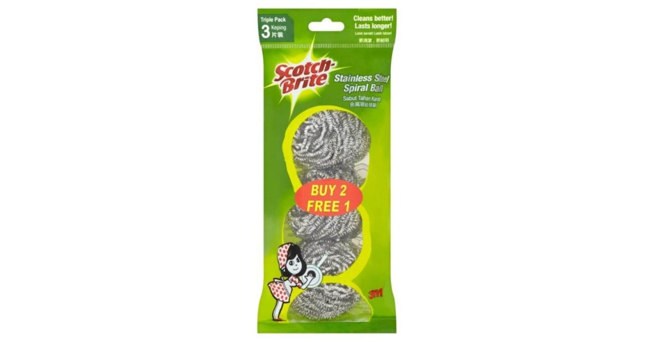 Bureti Metalici Premium SCOTCH BRITE Tip Spira, 2+1 Cadou, Bureti ...