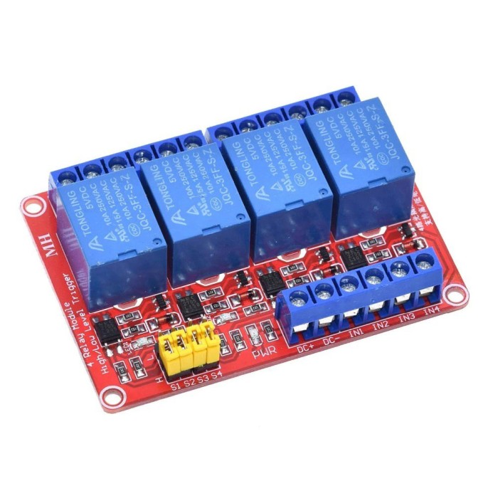Modul Releu 4 Canale 5v Arduino Optocuplor Ttl Logic Relay Relee