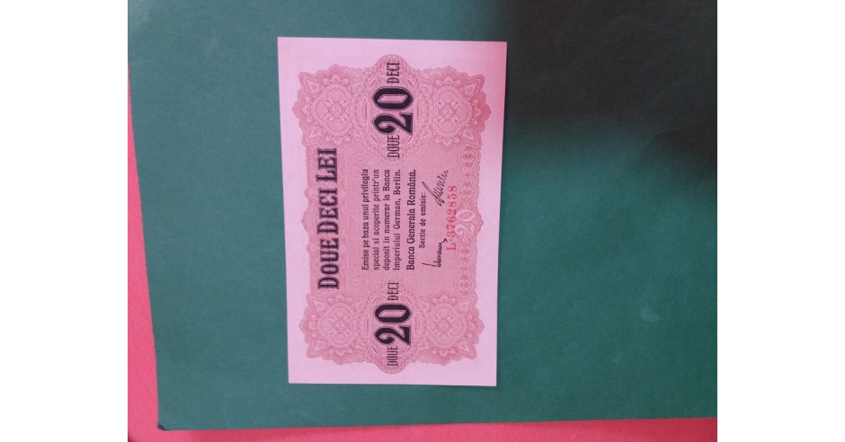 Bancnote romanesti 20lei bgr 1917 unc | arhiva Okazii.ro