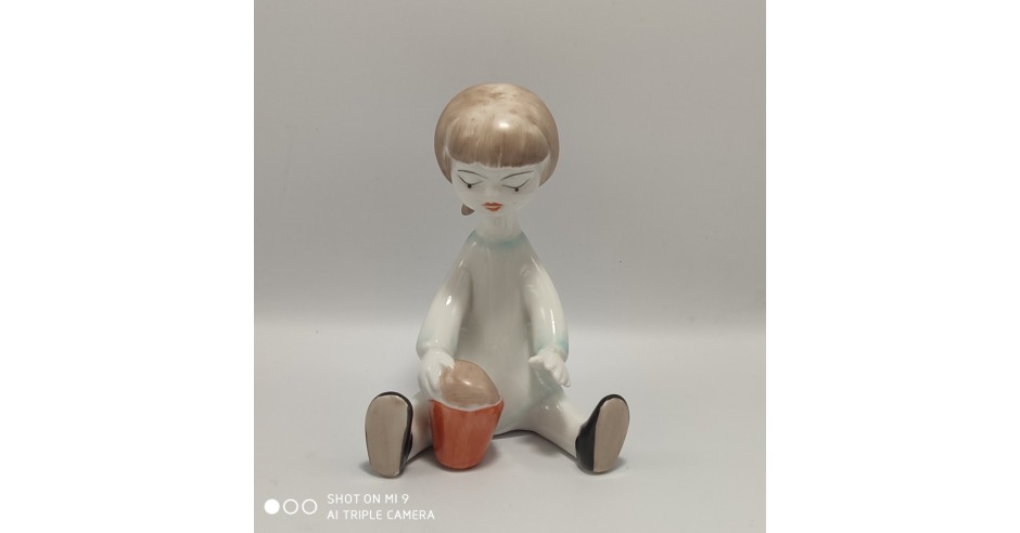 Figurina bibelou vechi din porțelan maghiar Hollohaza Ungaria | Okazii.ro