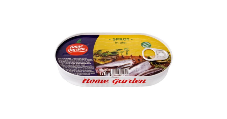 Sprot in Ulei, Home Garden, 170 g, Peste in Conserva, Conserva de Sprot ...