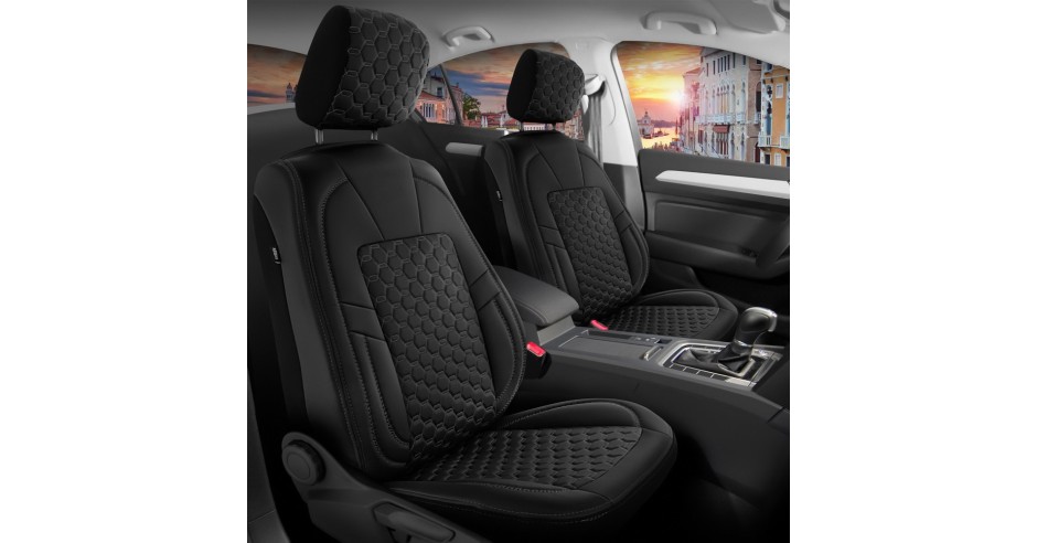 Huse scaune Editie Black din Piele Premium - Duster II (2018-2022 ...