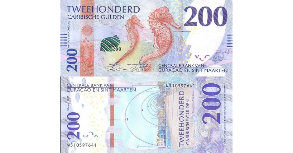 Curacao & St. Maarten (p#NOU - 5) 200 Gulden 31.03.2025 UNC 'Cal de ...