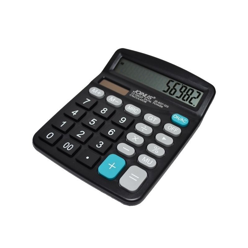 Calculator pentru birou, 12 digiti, baterie si incarcare solara, Joinus ...
