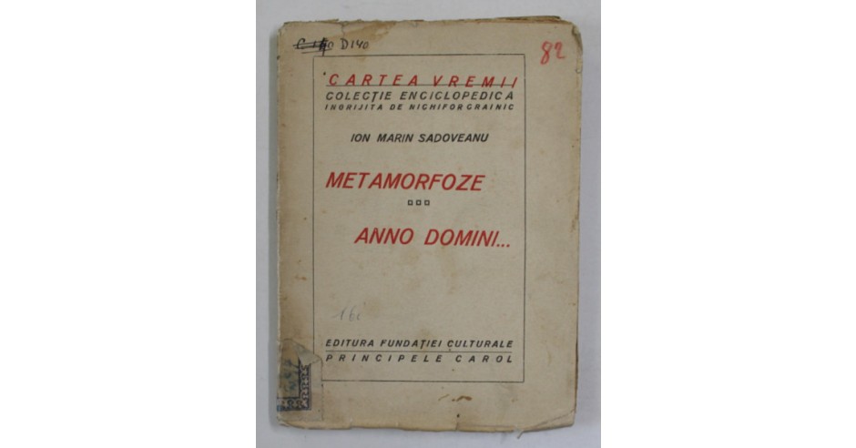 METAMORFOZE , POEM DRAMATIC ,/ ANNO DOMINI , PARABOLA INTR' UN ACT de ...