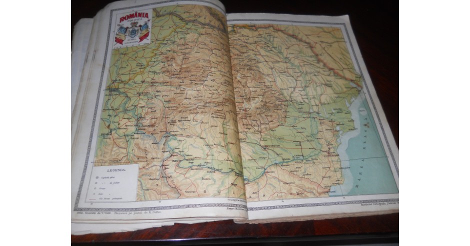 ATLAS geografic pt scoalele secundare-Gen. C. Teodorescu-1928 harta ...