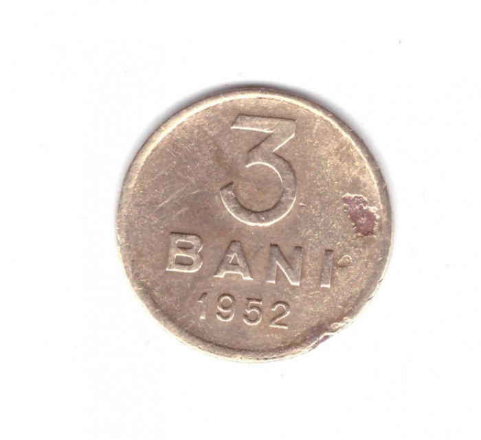 Moneda 3 bani 1952, stare precara, Cupru-Nichel | Okazii.ro