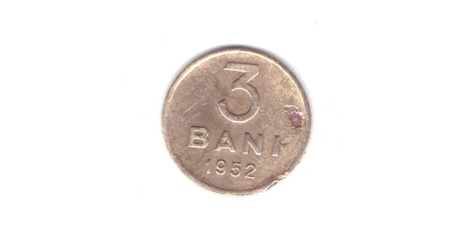 Moneda 3 bani 1952, stare precara, Cupru-Nichel | Okazii.ro