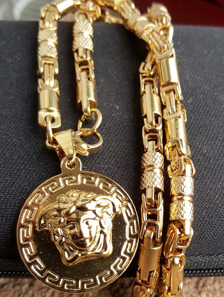 Lant +medalion INOX model Versace medusa = 80 ron | arhiva Okazii.ro