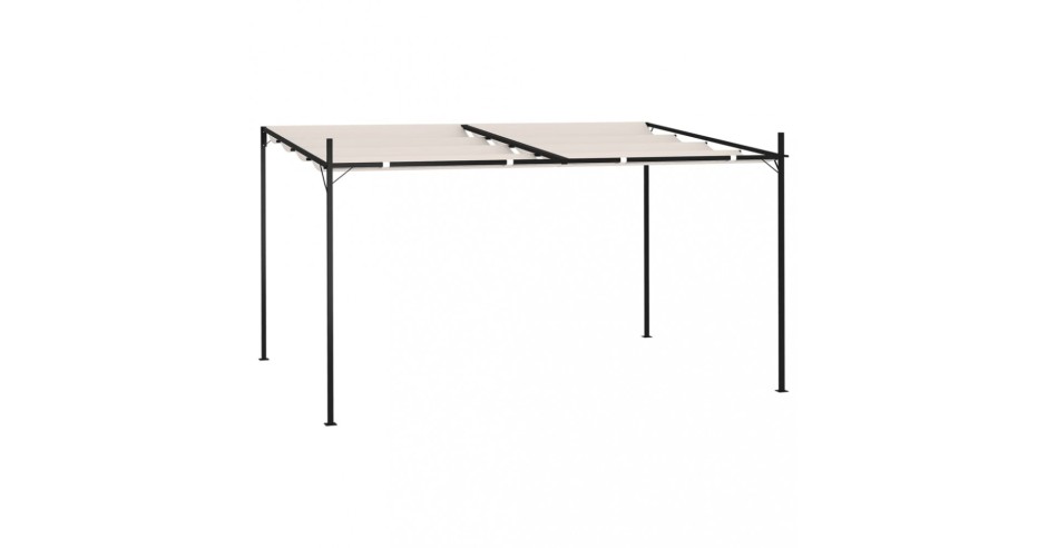 Pavilion cu acoperi? retractabil, crem, 400x300x233 cm | arhiva Okazii.ro
