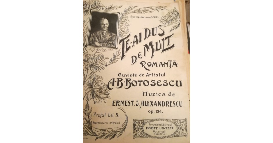 Lot 8 partituri interbelice romanesti interbelice | arhiva Okazii.ro