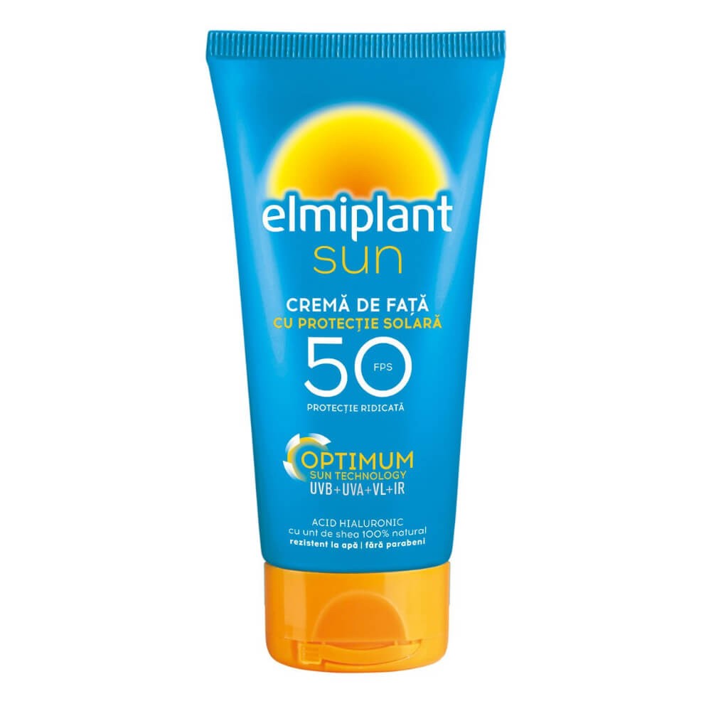 Crema de Fata cu Protectie Solara ELMIPLANT Sun, 50 SPF, 50ml, Crema ...