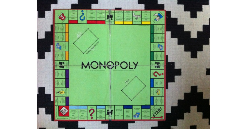 tabla monopoly plansa veche carton pentru joc monopoly in limba germana ...