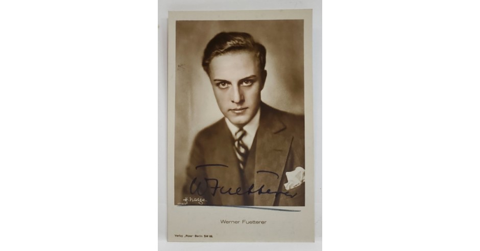 WERNER FUETTERER , ACTOR GERMAN , 1907 -1991 , FOTOGRAFIE SEMNATA ...