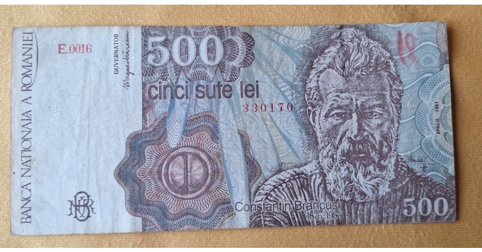 Romania 500 Lei 1991 - Cinci sute lei - CINCI SUTE LEI, Bancnota veche ...